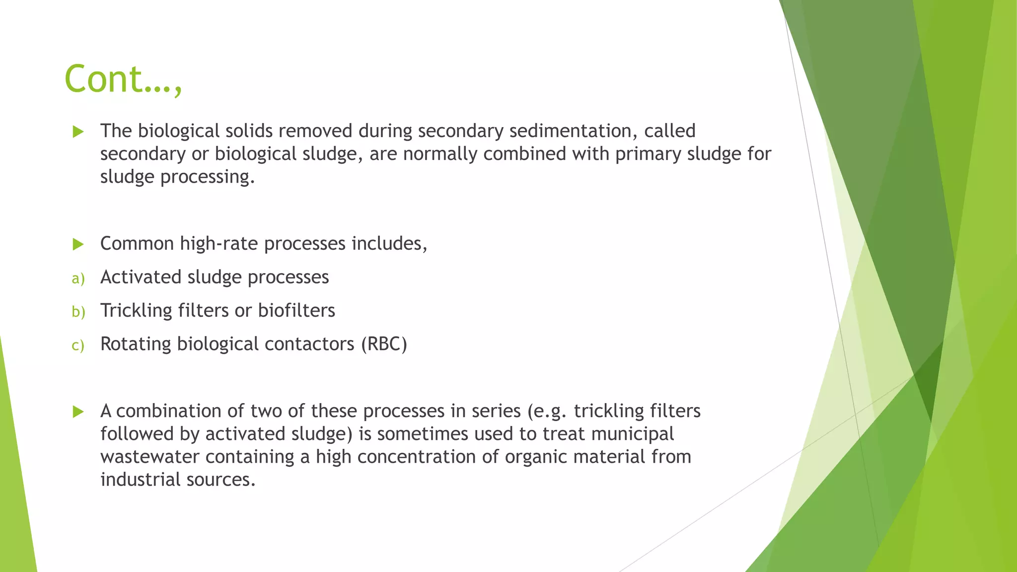 Secondary wastewater treatment | PPTX