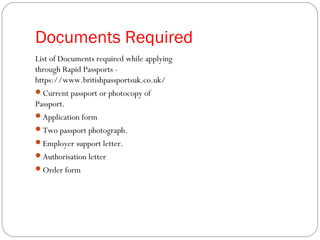 Second British Passport | PPT