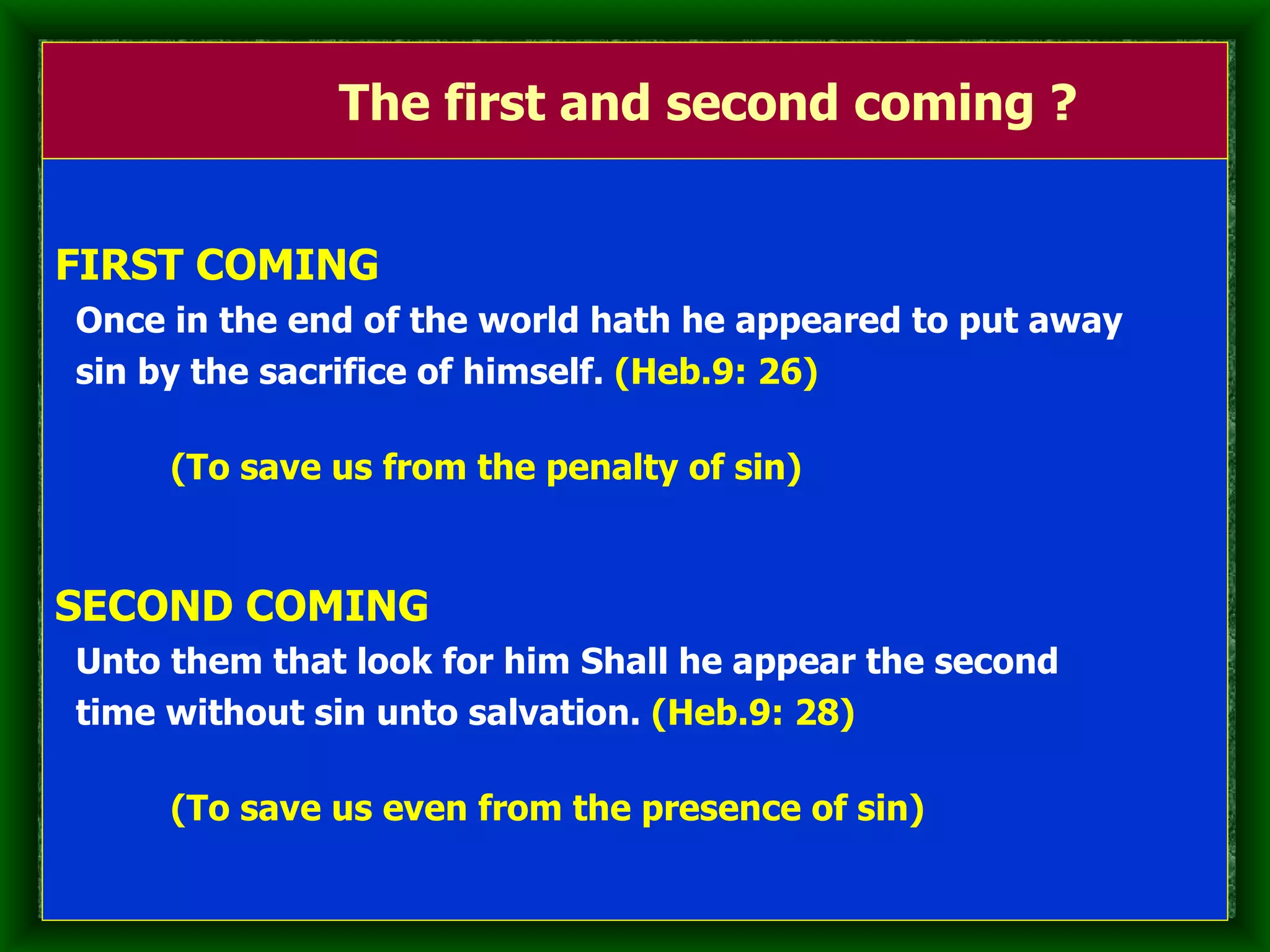 Second Coming Of Christ Ppt | PPT