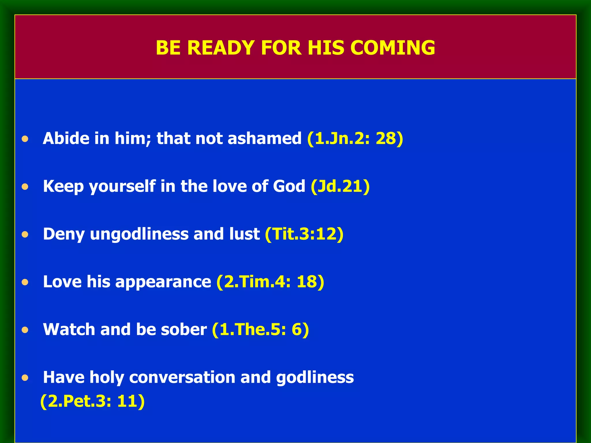 Second Coming Of Christ Ppt | PPT
