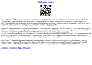 Second Coming Tone | PDF