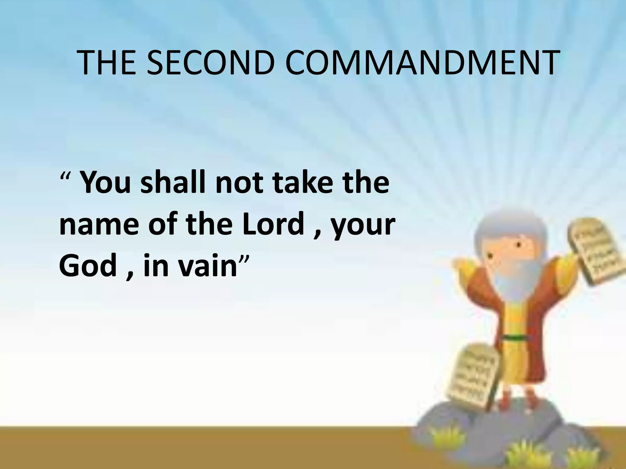 Second commandment | PPTX