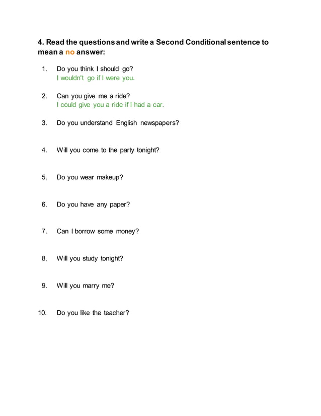 Second conditional | DOCX