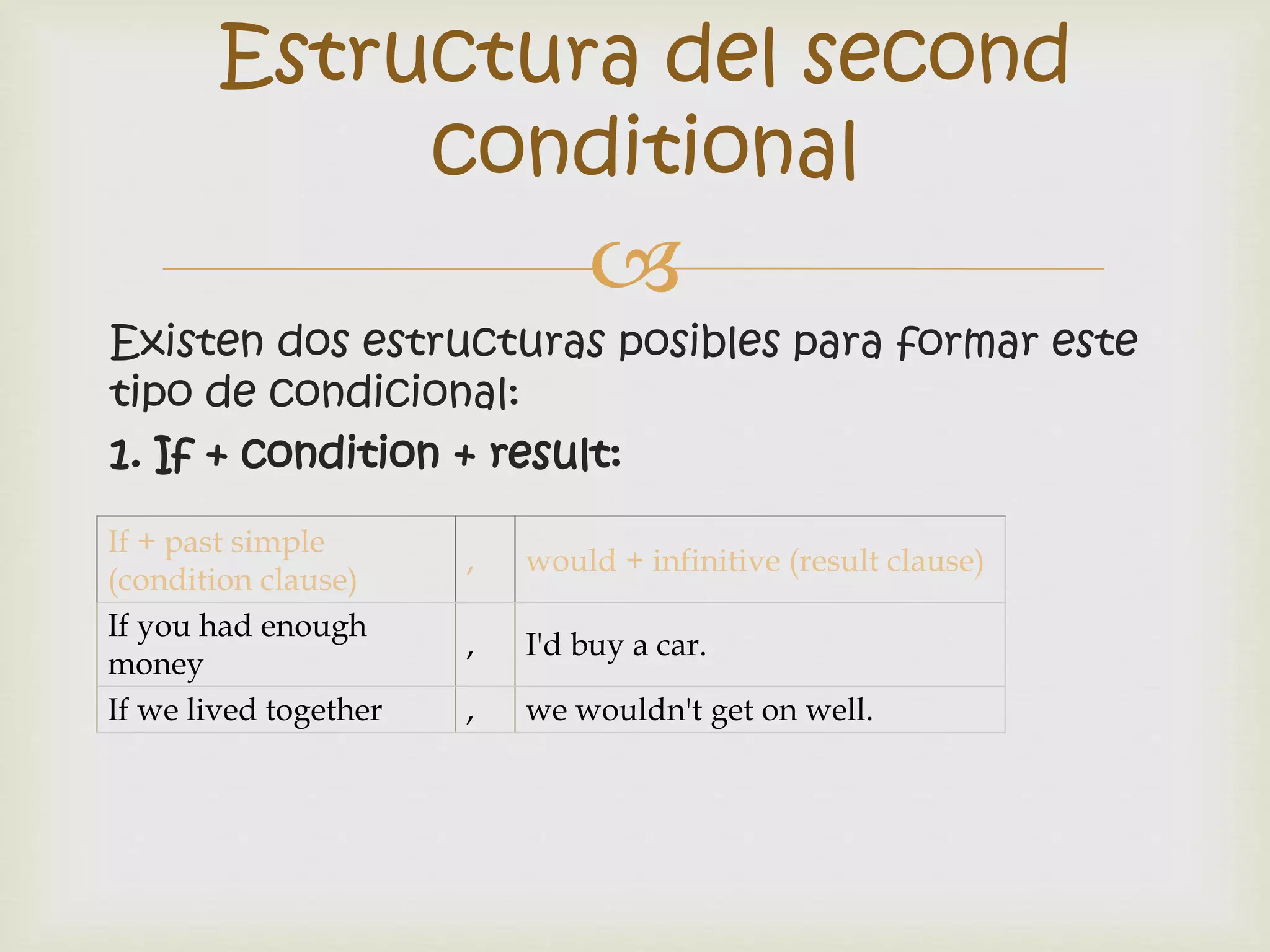 Second conditional diapositivas | PPTX