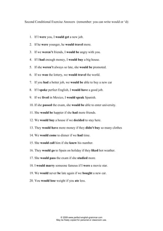 Second conditional form | PDF