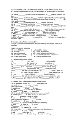 Second conditional review | PDF