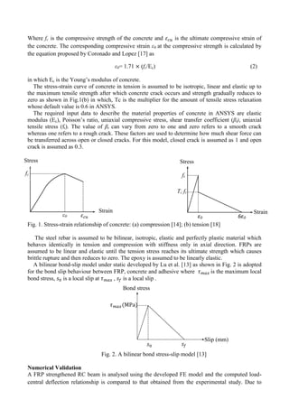 Finite Element Simulation for Nonlinear Finite Element Analysis of FRP ...