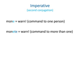 Second Conjugation Verbs | PDF