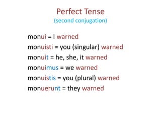Second Conjugation Verbs | PPT