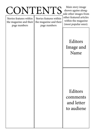 Second contents Page Plan/Design | PDF