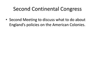 Second continental congress | PPTX