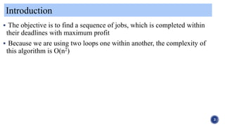 Job sequencing in Data Strcture | PPT