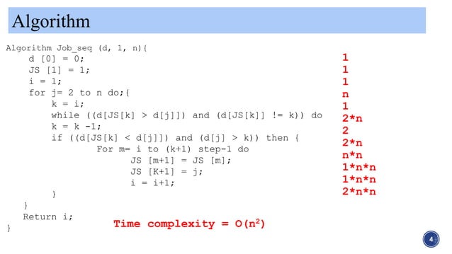 Job sequencing in Data Strcture | PPT