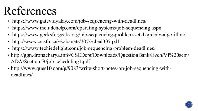 Job sequencing in Data Strcture | PPT