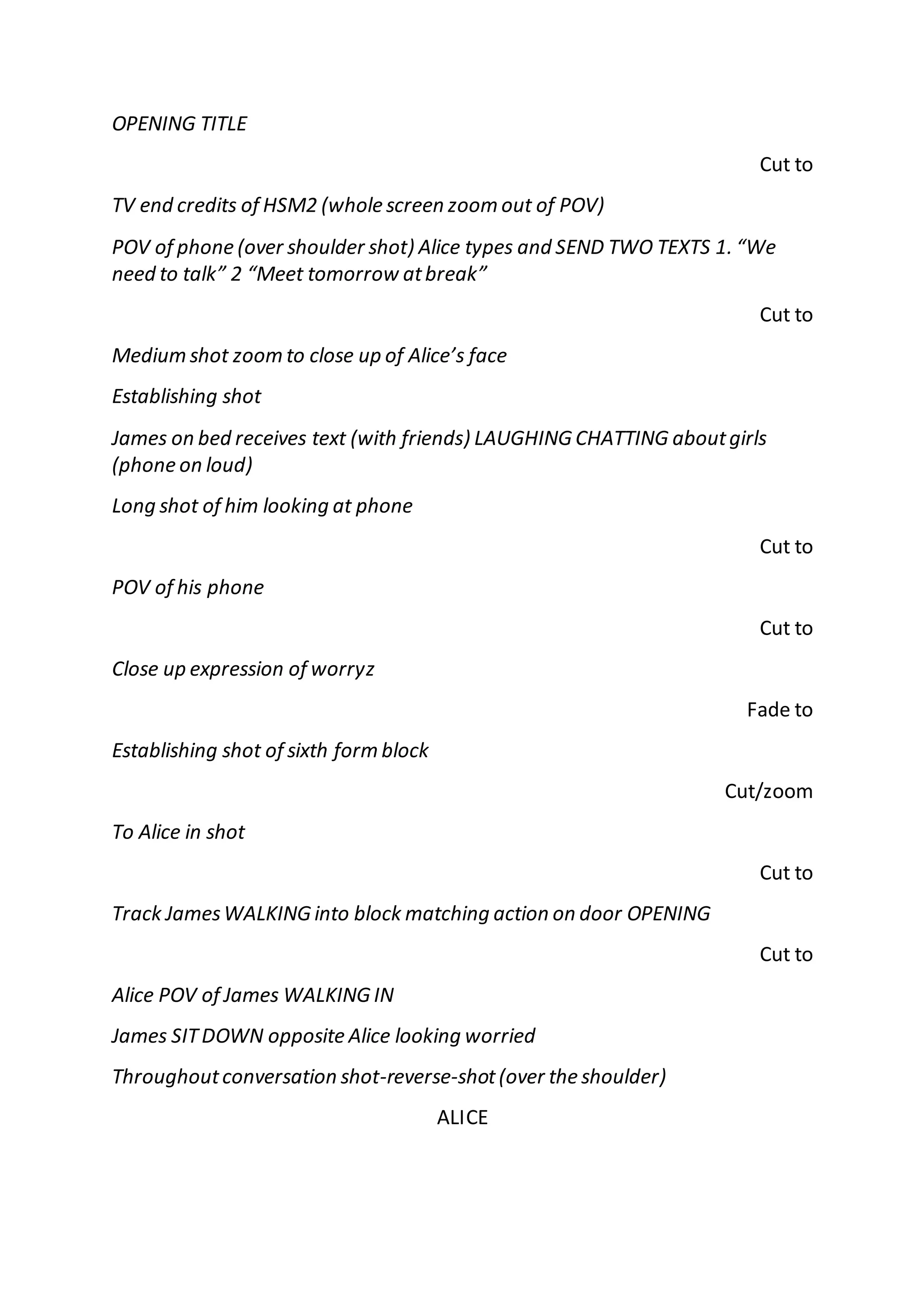 Second draft script for our preliminary task | DOCX | Music | Entertainment