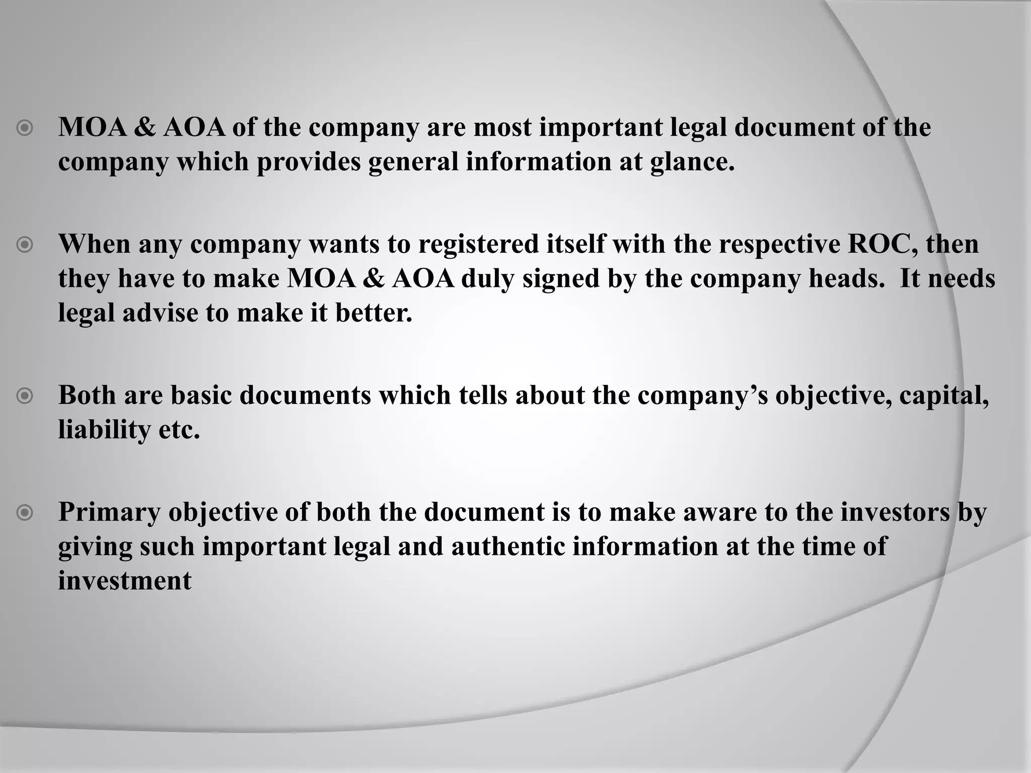 Memorandum of Association | PPTX | Business Accounting & Finance | Business