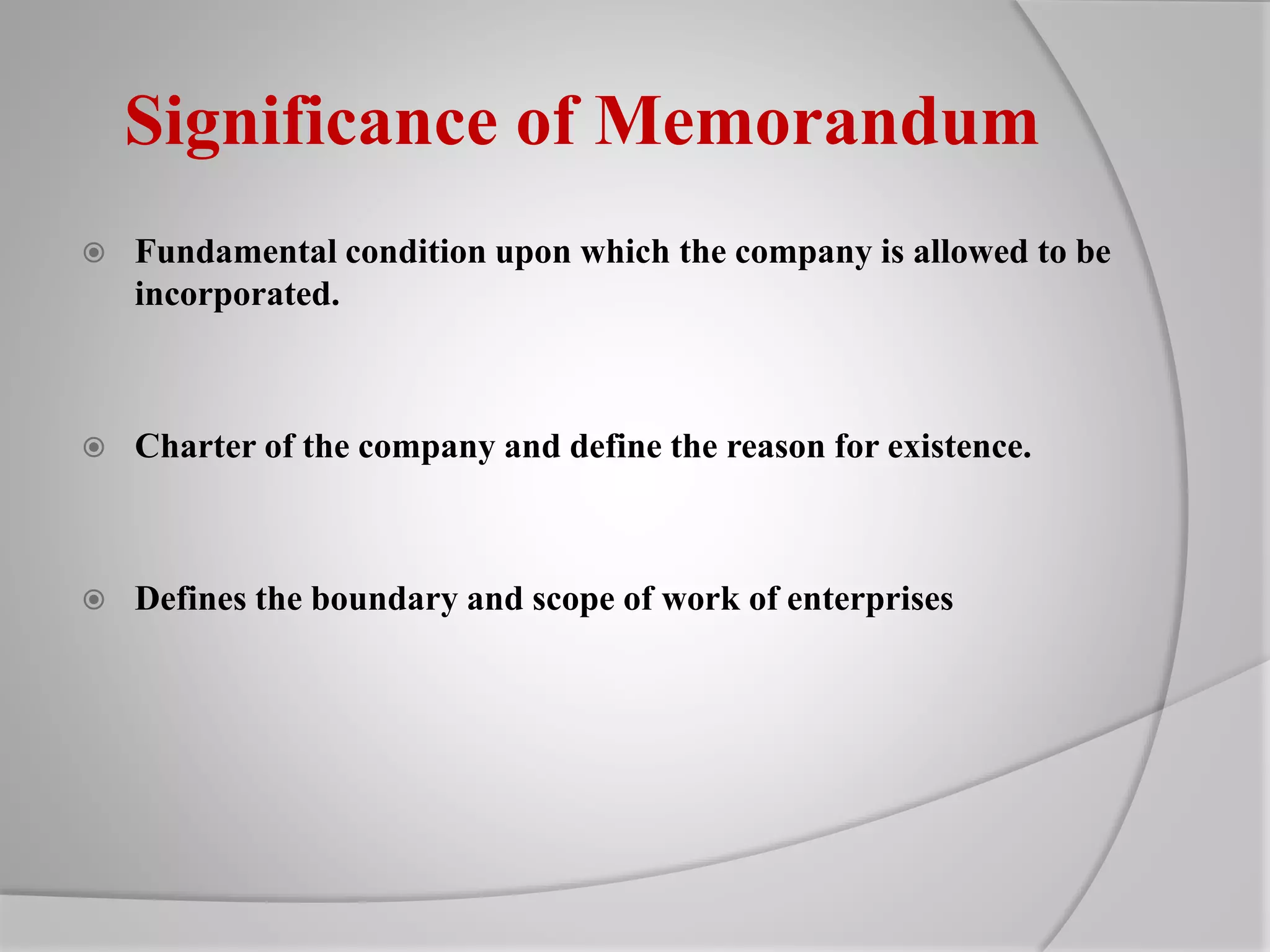 Memorandum of Association | PPTX | Business Accounting & Finance | Business