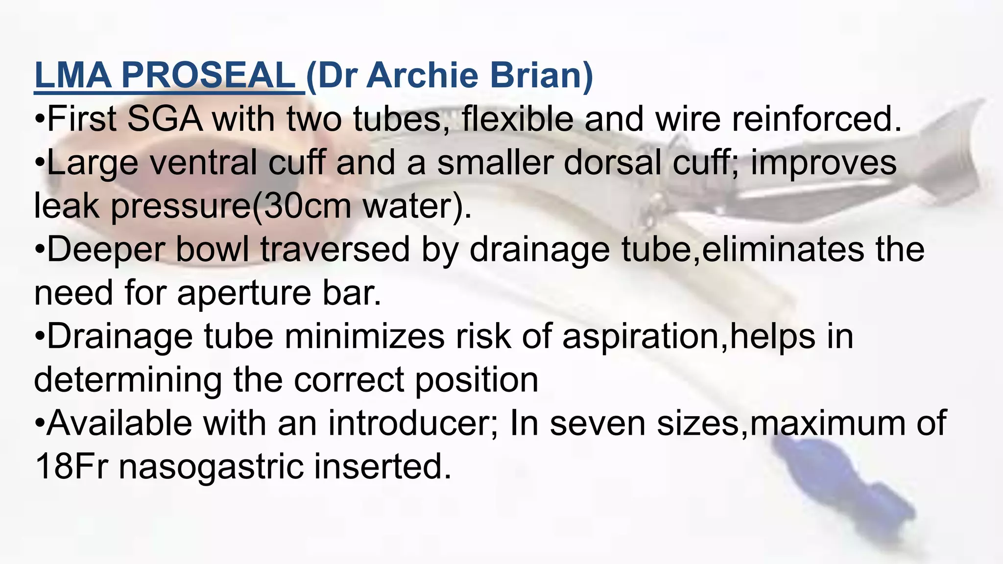 Second generation supraglottic airway devices successful in bridging ...