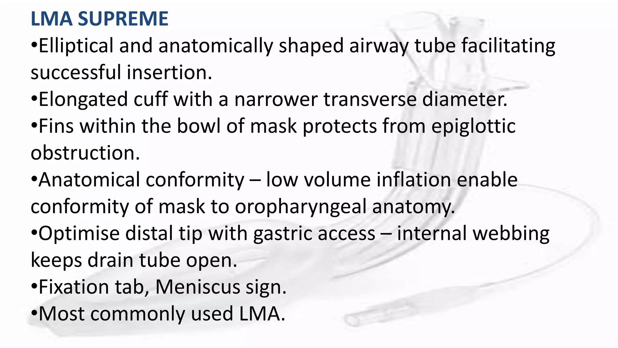 Second generation supraglottic airway devices successful in bridging | PPTX