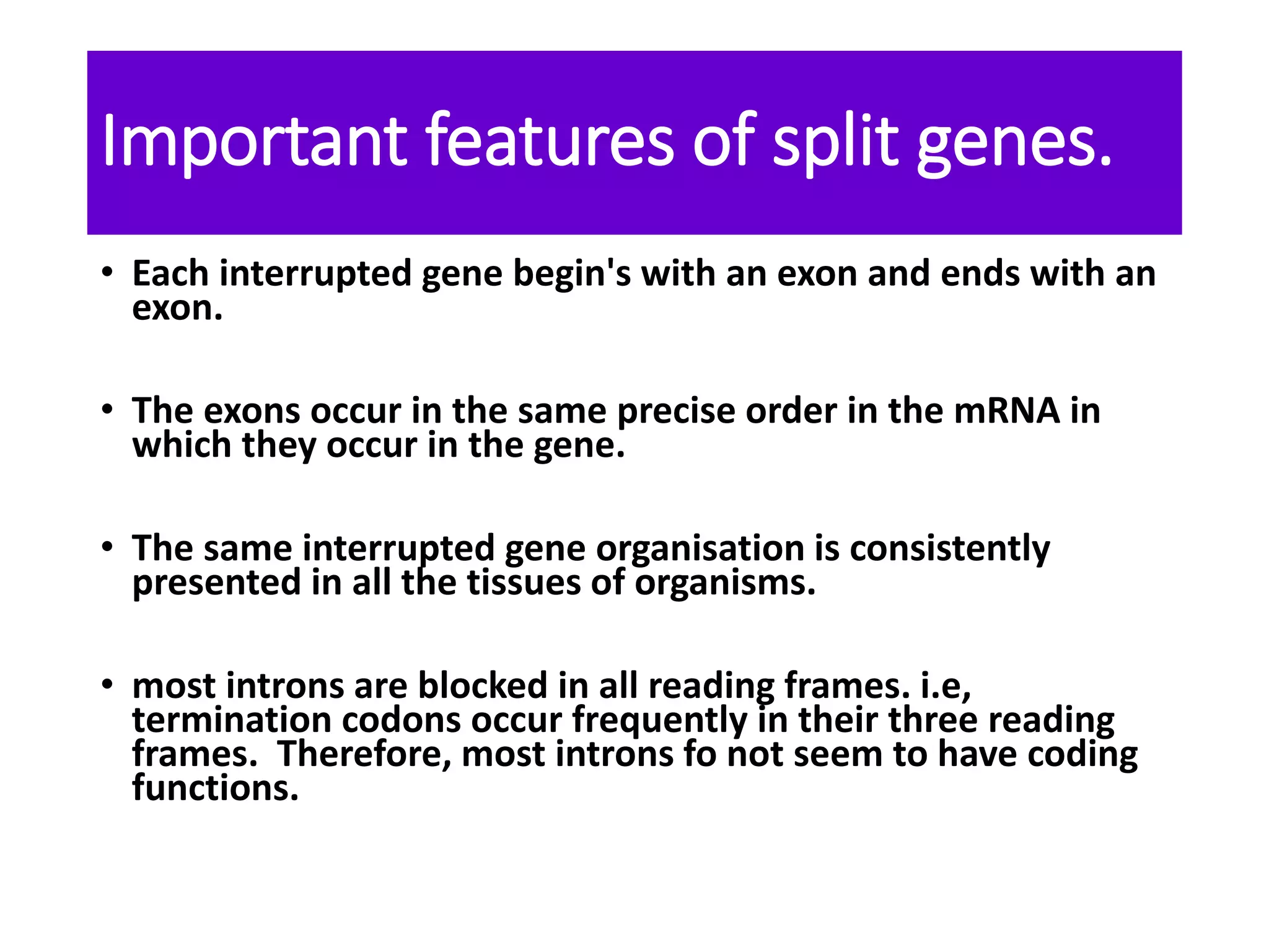 Second genetic code overlapping and split genes | PPTX | Chemistry ...