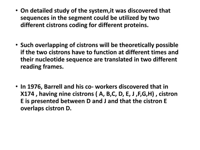 Second genetic code overlapping and split genes | PPTX | Chemistry ...