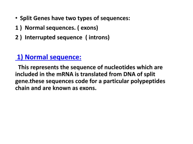 Second genetic code overlapping and split genes | PPTX | Chemistry ...