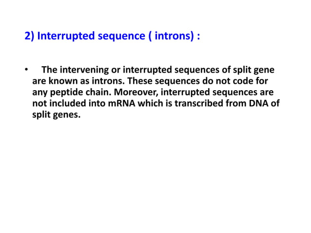 Second genetic code overlapping and split genes | PPTX | Chemistry ...