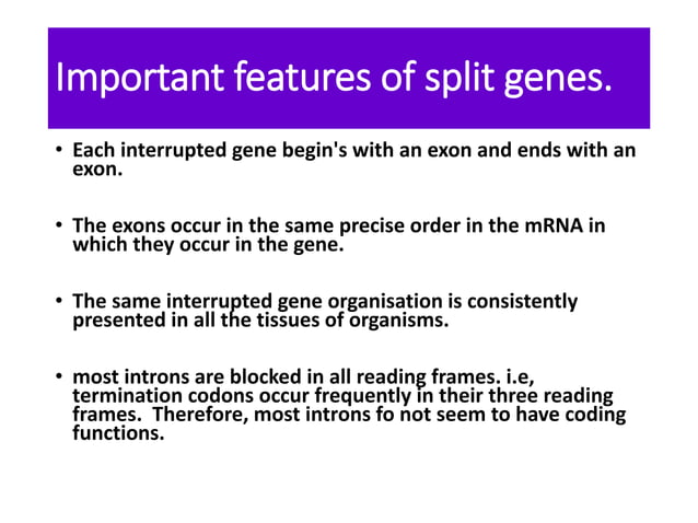 Second genetic code overlapping and split genes | PPTX | Chemistry ...