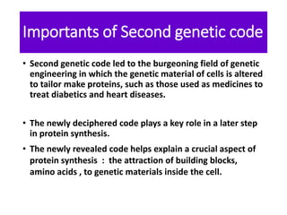 Second genetic code overlapping and split genes | PPTX