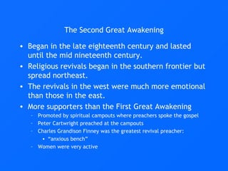 Second Great Awakening | PPT | Christianity | Religion & Spirituality