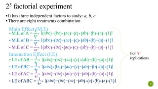 Factorial Design, Sampling, Census and Questionnaire | PPT