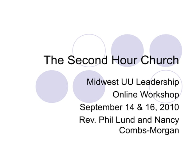 Second Hour Church 2010-10-19 | PPT