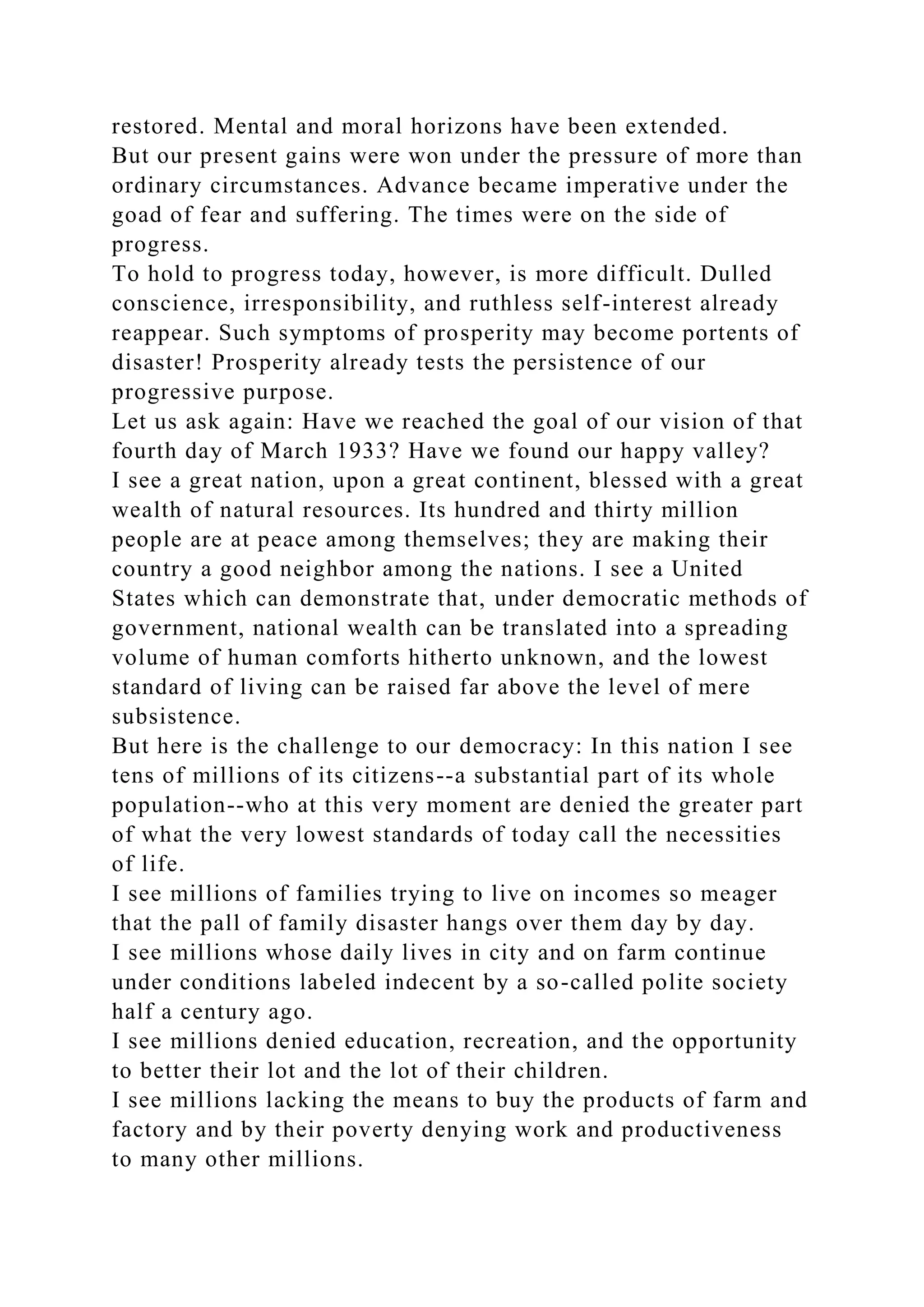 Second Inaugural Address of Franklin D. RooseveltWEDNESDAY, JA.docx