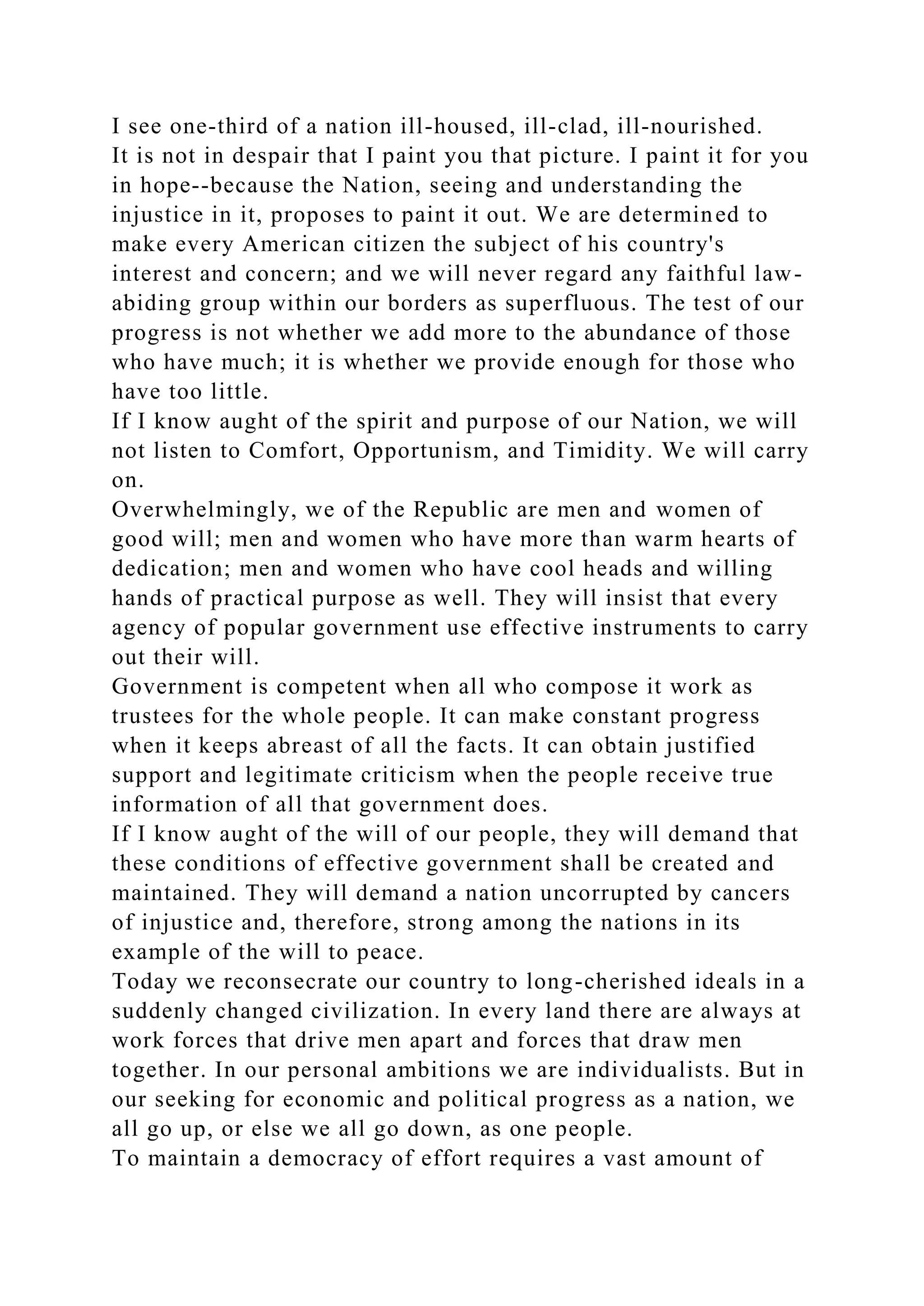 Second Inaugural Address of Franklin D. RooseveltWEDNESDAY, JA.docx