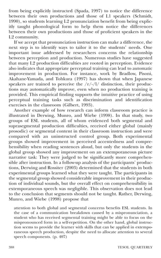 Second Language Accent And Pronunciation Teaching A Research Based Approach | PDF