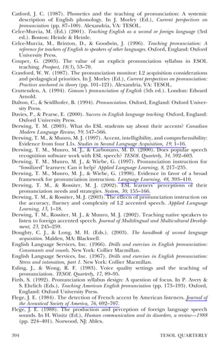 Second Language Accent And Pronunciation Teaching A Research Based ...