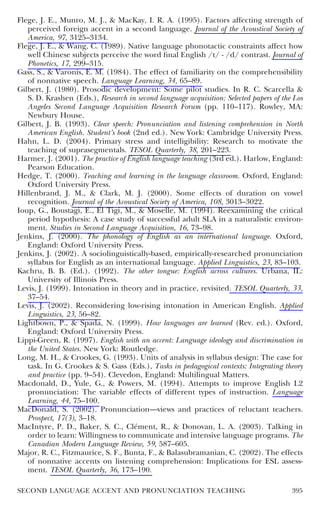 Second Language Accent And Pronunciation Teaching A Research Based Approach | PDF