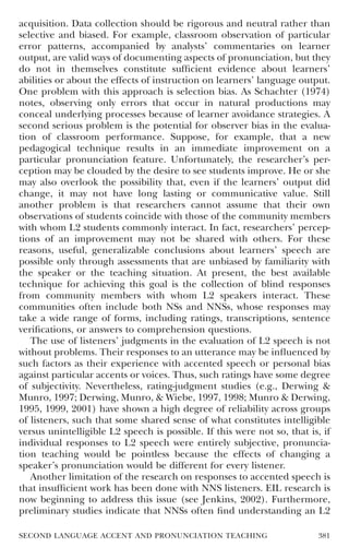 Second Language Accent And Pronunciation Teaching A Research Based ...