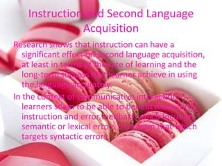 Second language acquisition | PPTX | Education