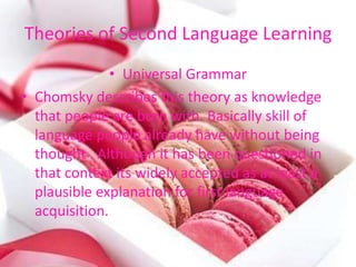 Second language acquisition | PPTX | Education