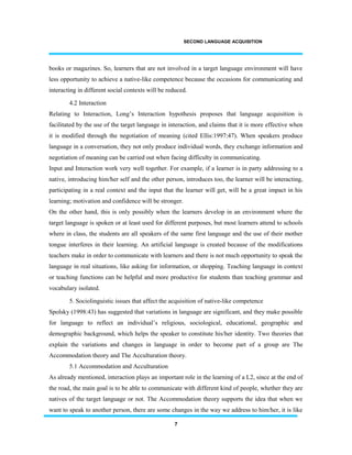 Second language acquisition | PDF