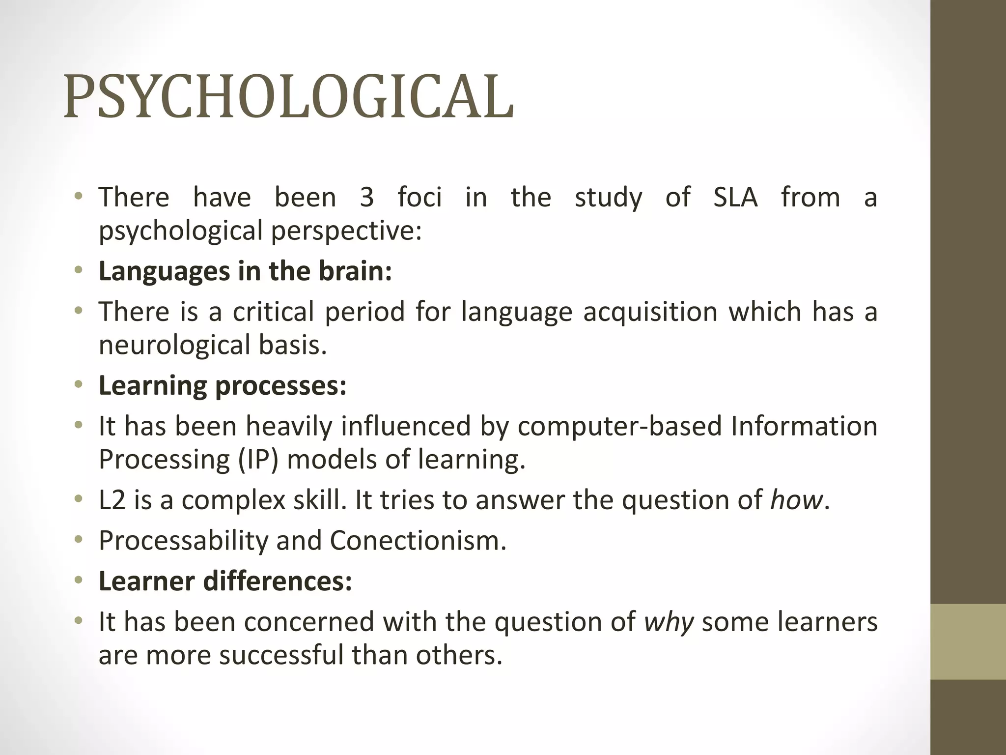 Second language acquisition | PPTX