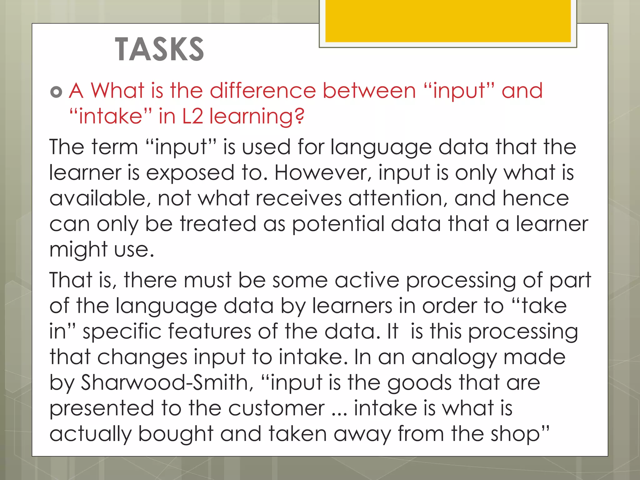 Second language acquisition | PPTX