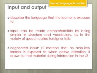 Second language acquisition | PPTX