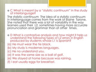 Second language acquisition | PPTX