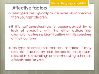 Second language acquisition | PPTX