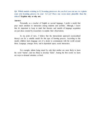 Second language acquisition (question and answers) | DOCX