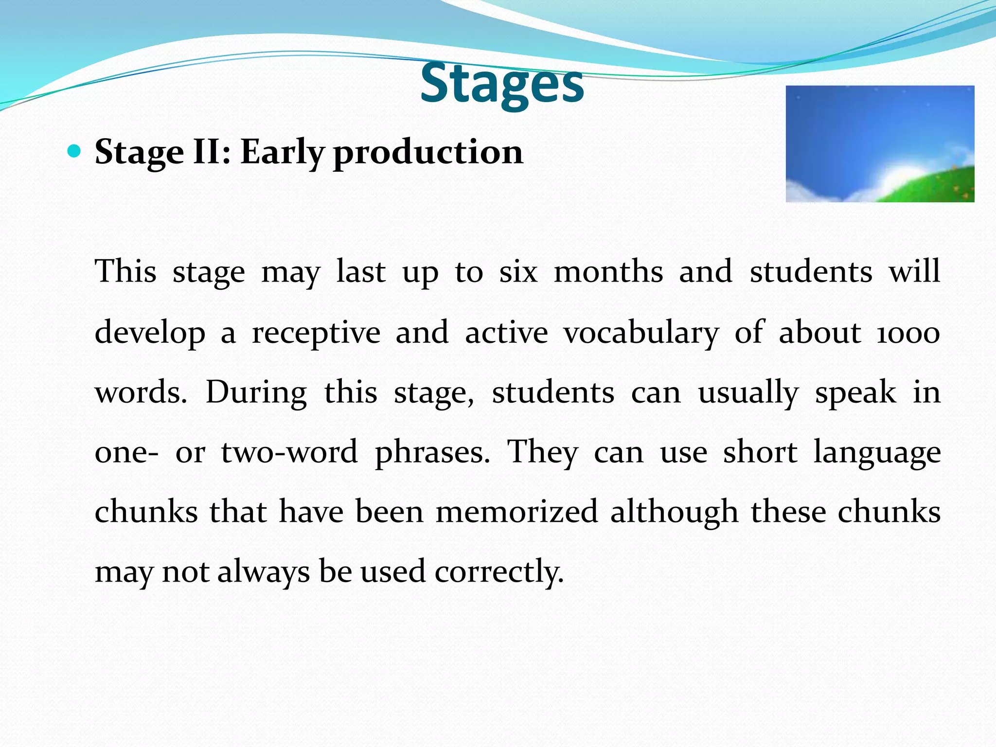 Second language acquisition stages | PPTX