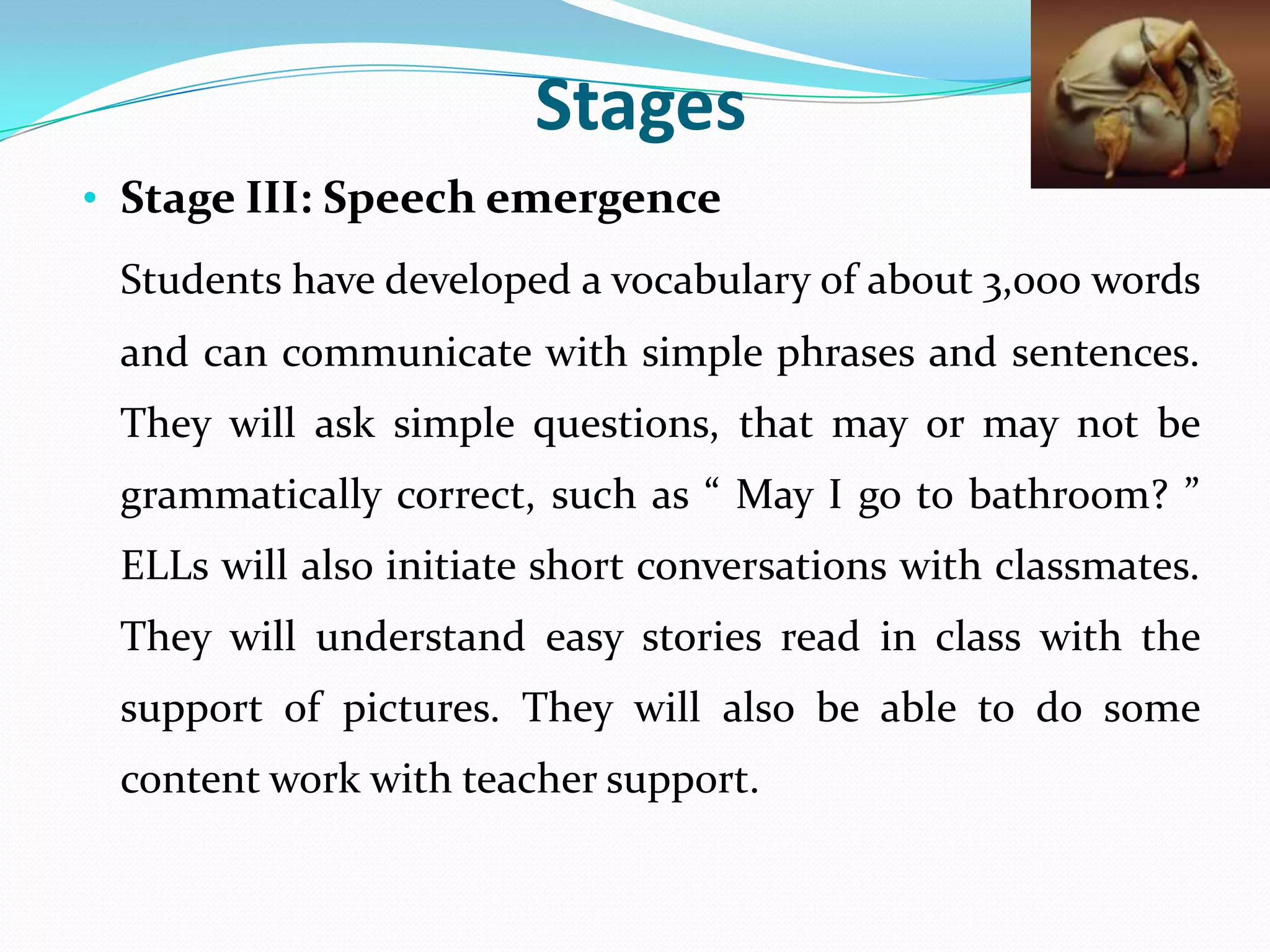 Second language acquisition stages | PPTX