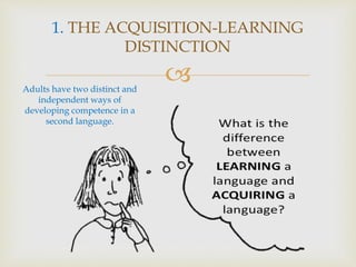 Second language Acquisition theory | PPTX